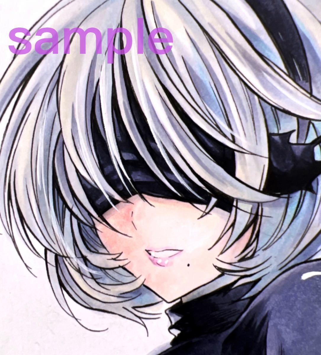 【未使用】同人 手描きイラスト ニーアオートマタ 2Bの落札情報詳細 - Yahoo!オークション落札価格検索 オークフリー