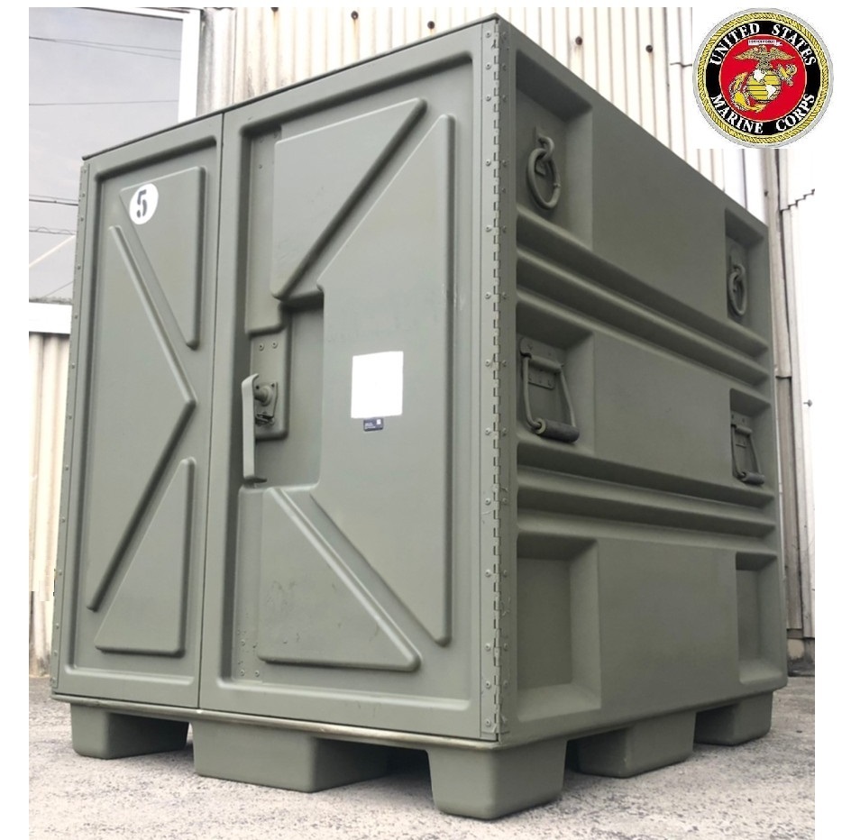 【傷や汚れあり】【米軍放出品】ミニコンテナ 道具箱 工具箱 サバゲー ミリタリー USMC PALCON 世田谷ベース 秘密基地 収納庫(E ...