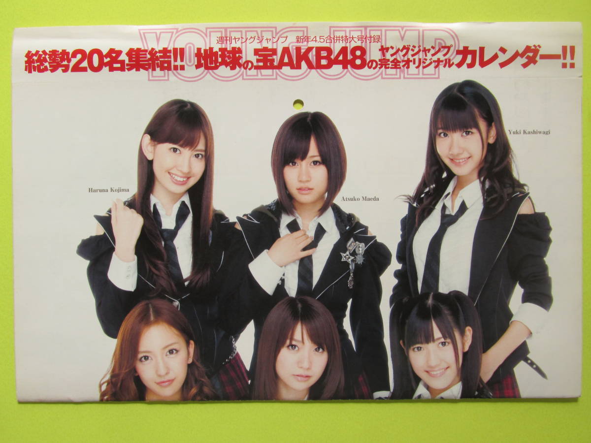【やや傷や汚れあり】374切り抜き AKB48カレンダー 【未開封】 前田敦子柏木由紀小嶋陽菜渡辺麻友大島優子板野友美 総勢20名終結 ...