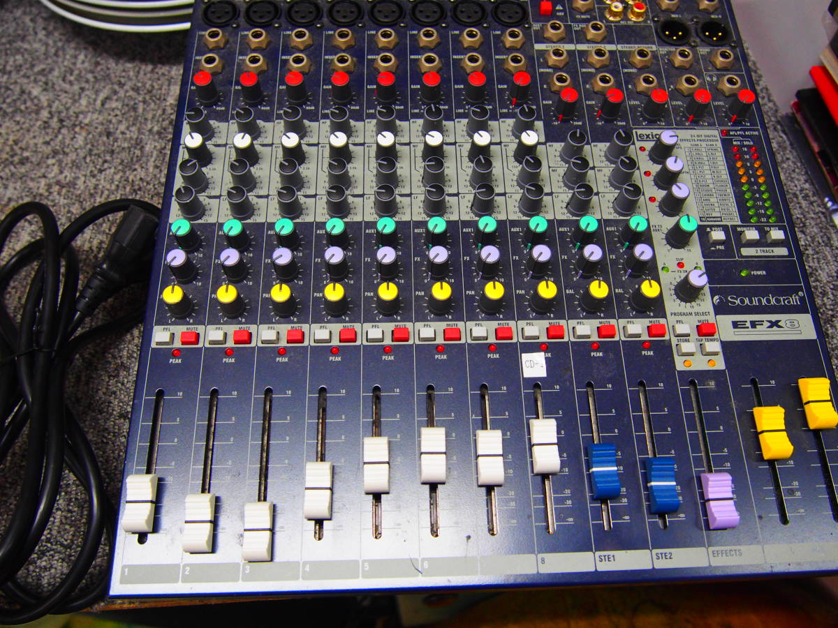 【目立った傷や汚れなし】 中古 Soundcraft EFX8 サウンドクラフト アナログミキサー PA機材 コンパクトミキサーの落札情報詳細 ...