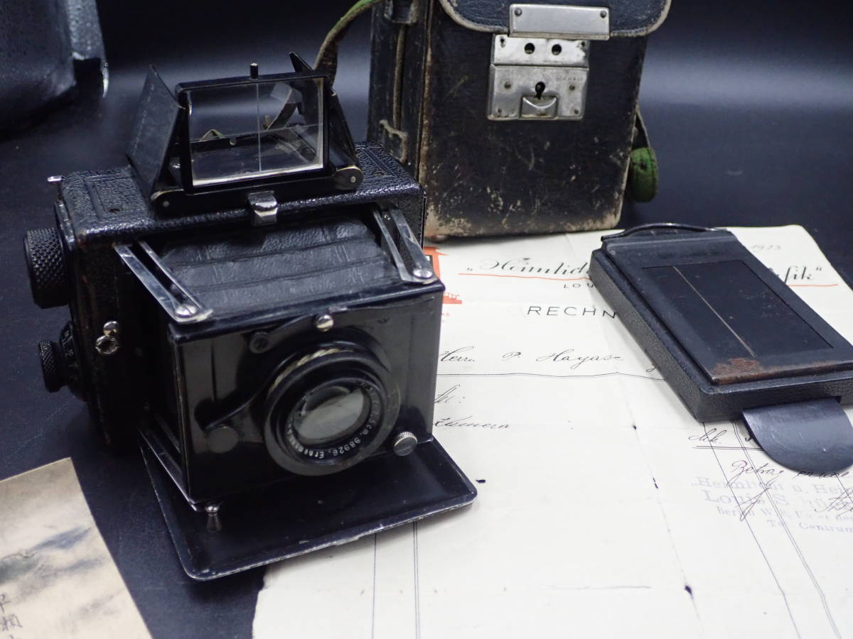 【目立った傷や汚れなし】極美品ワンオーナー Ernemann Miniature Klapp ERNON 3.5/7.5cm 早瀬太郎三郎 氏 ...