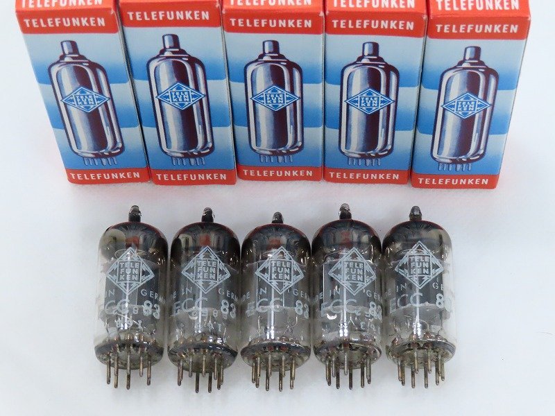 【やや傷や汚れあり】 TELEFUNKEN ECC83 真空管 5本 テレフンケン 013583109m の落札情報詳細 - Yahoo!オークション落札価格検索 オークフリー