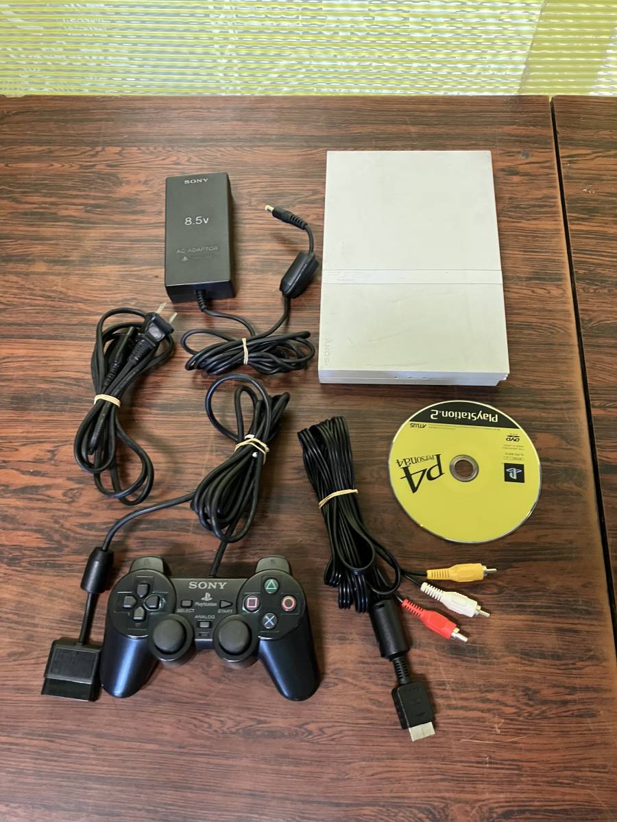 【やや傷や汚れあり】SONY PlayStation2 PS2 Slim White console SCPH-75000 ...