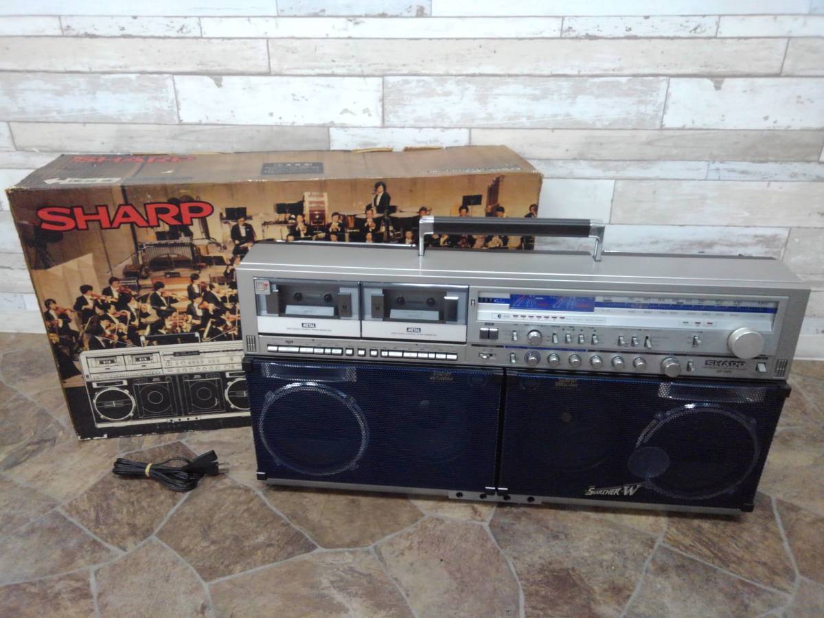 【傷や汚れあり】H257950(021)-812/ST30000 SHARP シャープ GF-999 THE SEARCHER-W ラジカセの ...
