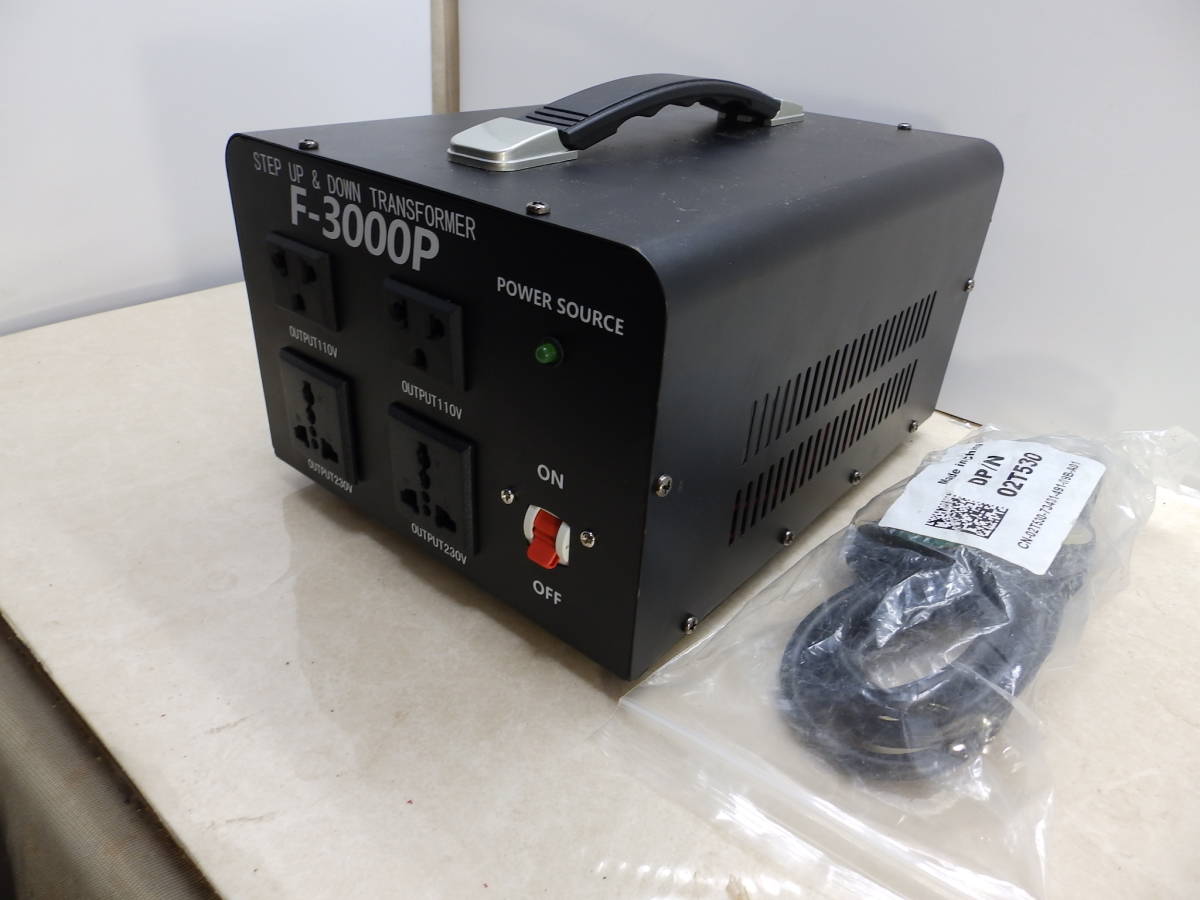 【やや傷や汚れあり】3 UP&DOWN VOLTAGE TRANSFORMER F-3000P 未使or美品！の落札情報詳細 - ヤフオク落札価格検索 オークフリー