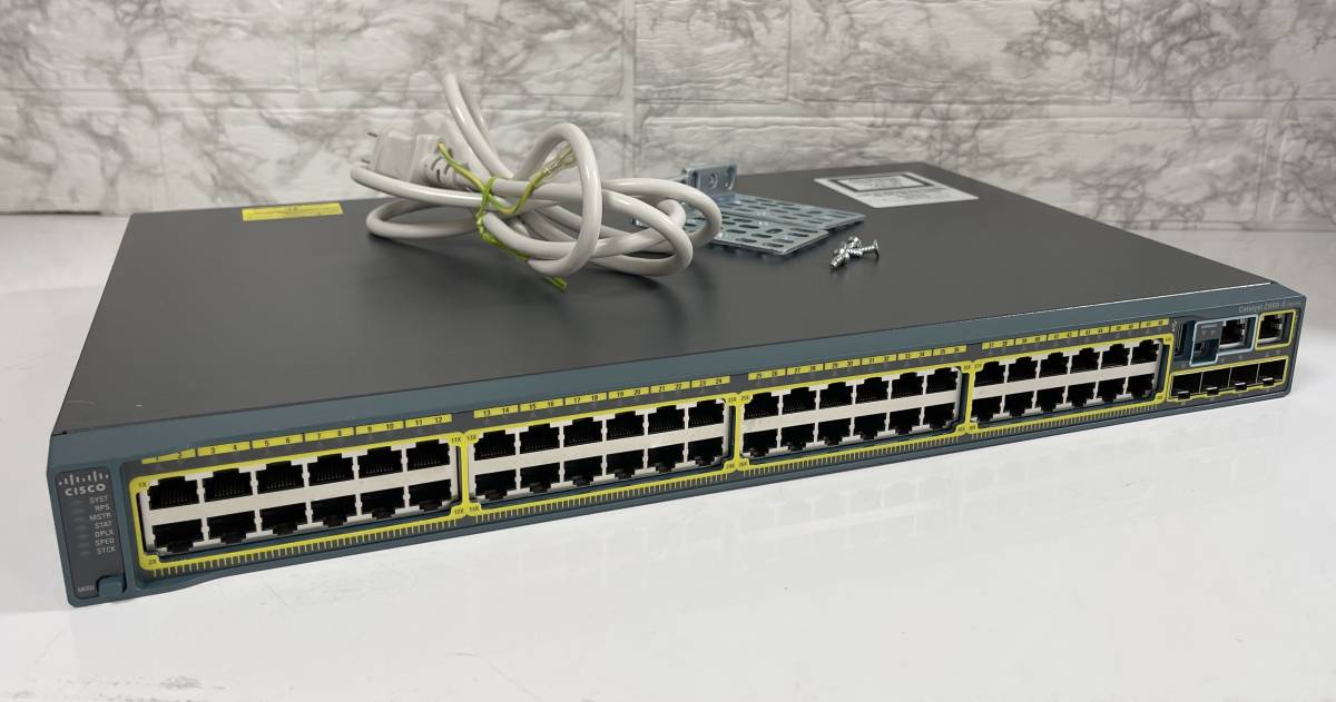 【やや傷や汚れあり】 Cisco Catalyst 2960-S Series [ WS-C2960S-48TS-L V06 ...