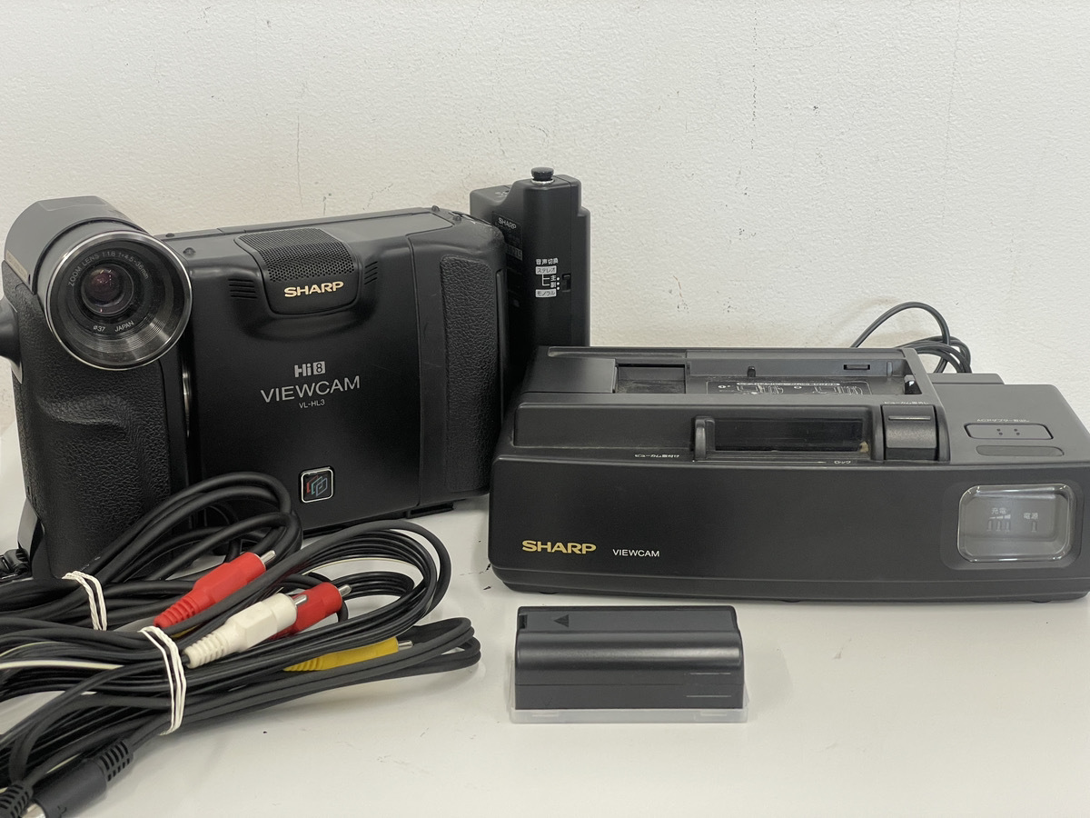 【目立った傷や汚れなし】100円～★SHARP シャープ Hi8 VIEWCAM ビューカム 液晶8ミリビデオカメラ VL-HL3 ...