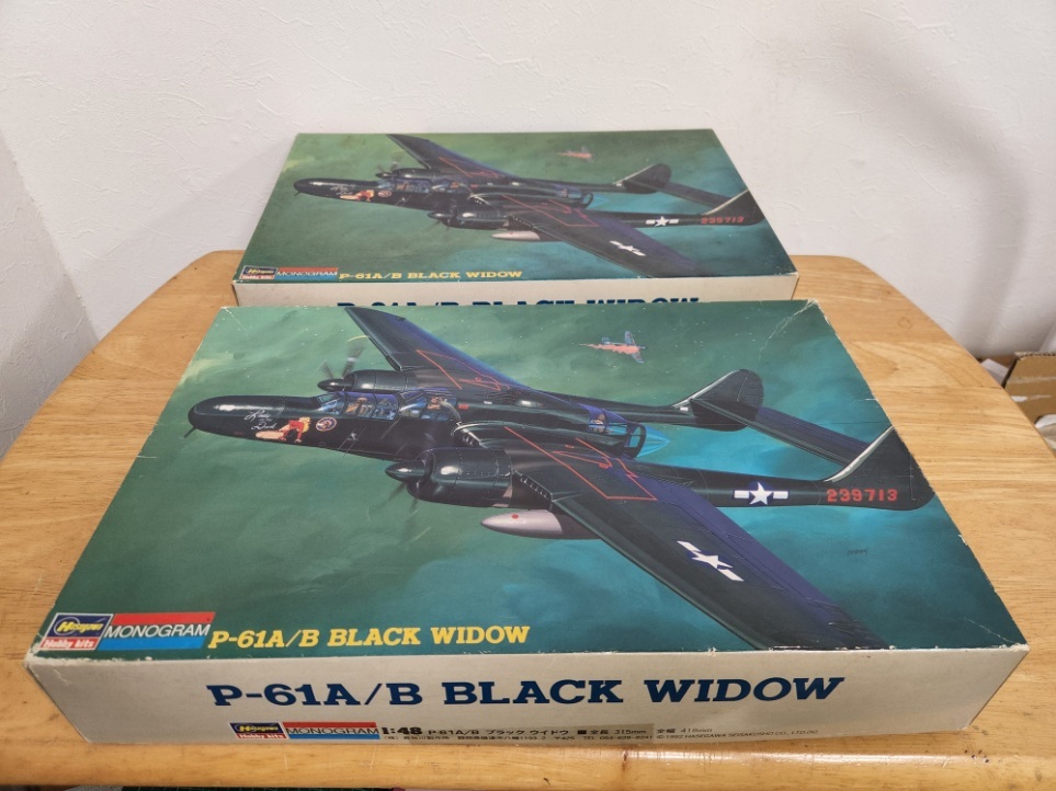 【やや傷や汚れあり】(38).ハセガワ1/48 P61A/Bブラックウィドウ 未組立てと組塗装済み2個セットの落札情報詳細 - ヤフオク落札 ...