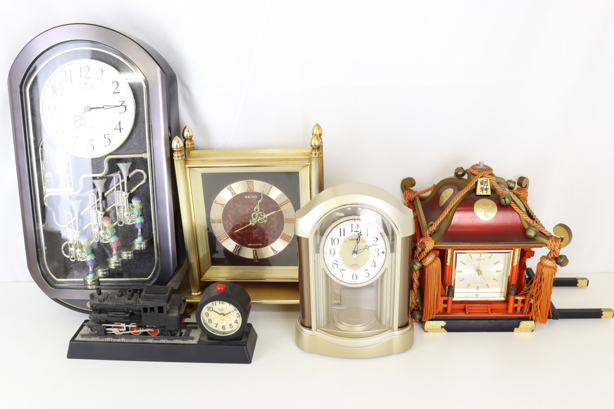 【やや傷や汚れあり】置時計 まとめ SEIKO / CITIZEN / Small World / SJC セイコー シチズン スモール ...