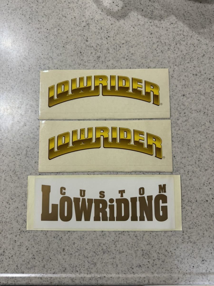 【未使用】非売品 希少 3枚☆ ローライダー Lowrider 雑誌 ステッカー Custom Lowriding ローライダーマガジン