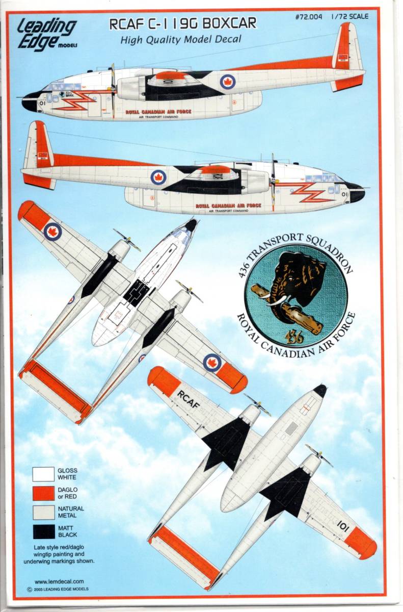 【未使用】1/72 Leading Edge models LE72-004 RCAF C-119G FLYING BOXCARの落札情報詳細 ...