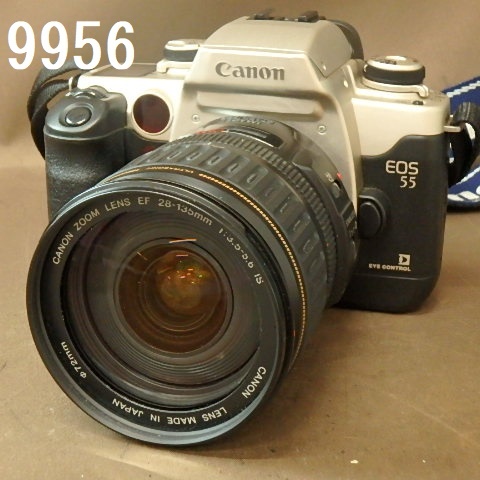 【やや傷や汚れあり】FK-9956 キャノンCANON EOS55 EYE CONTROL CANON ZOOM LENS EF 28-135㎜ 1:3.5-5.6IS シャッターOKの落札 ...