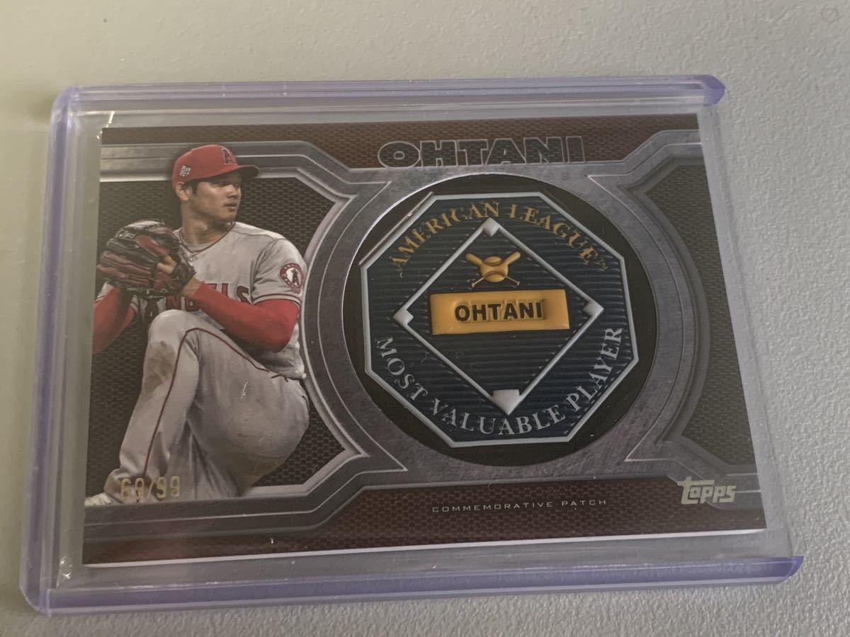 【目立った傷や汚れなし】大谷翔平 2022 Topps Japan Edition MVP PATCH /99 MVP記念パッチカード 99枚 ...