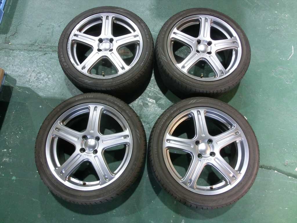 【傷や汚れあり】T【N2-68】【4箱】★トヨタ NCP91 ヴィッツ RS TRD-TF1 RAYS 17×7J ＋50 4H 100 ...