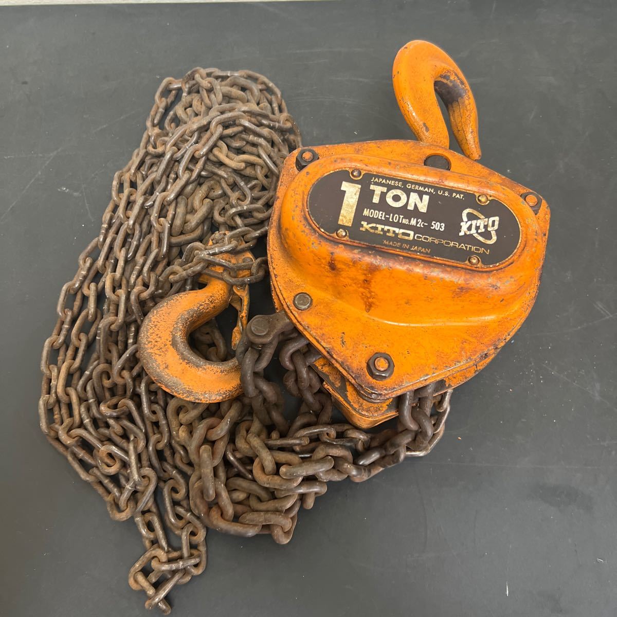 【傷や汚れあり】k11 27 Kito キトー ブロックチェーン吊り上げ 1トン M2 503 中古品の落札情報詳細 ヤフオク落札価格検索 オークフリー 