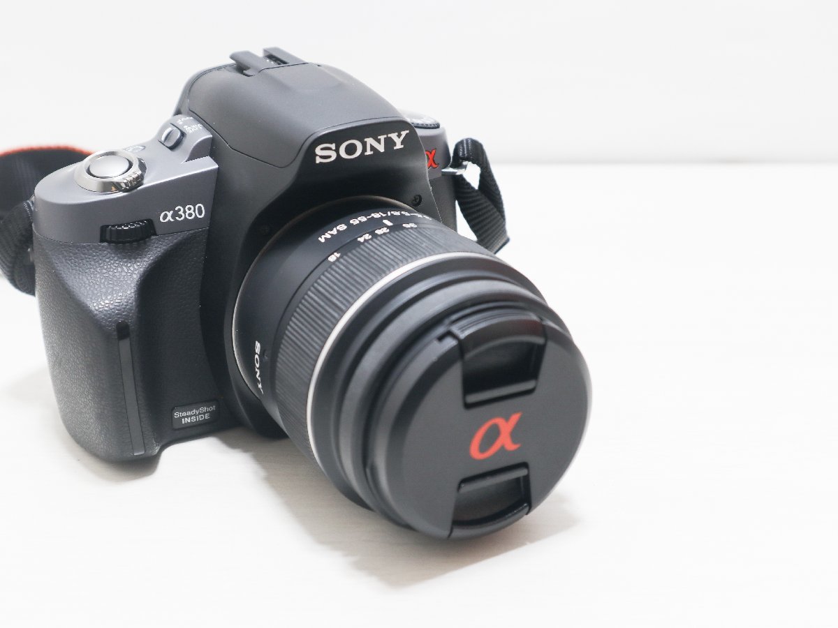 【目立った傷や汚れなし】美品 SONY ソニー α380 デジタル一眼レフカメラ DT 18-55mm F3.5-5.6 SAM レンズ 動作 ...
