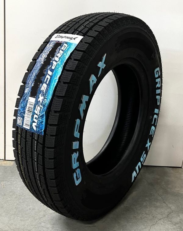 【未使用】訳あり！余剰在庫放出 GRIP MAX ホワイトレタースタッドレス ICE X SUV 2022年製造 185/85R16C 105 ...