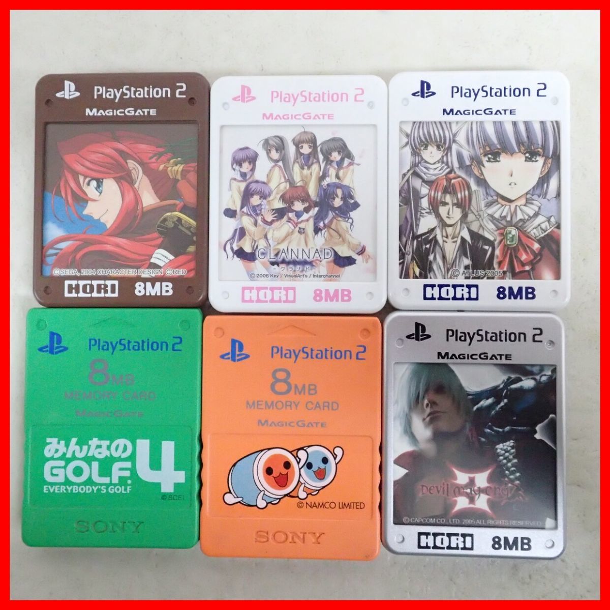 【傷や汚れあり】 PS2 プレステ2 メモリカード 太鼓の達人/Devil may cry 3/CLANNAD/みんなのGOLF4 等 SONY ソニー HORI ホリ【PPの落札情報詳細 ...