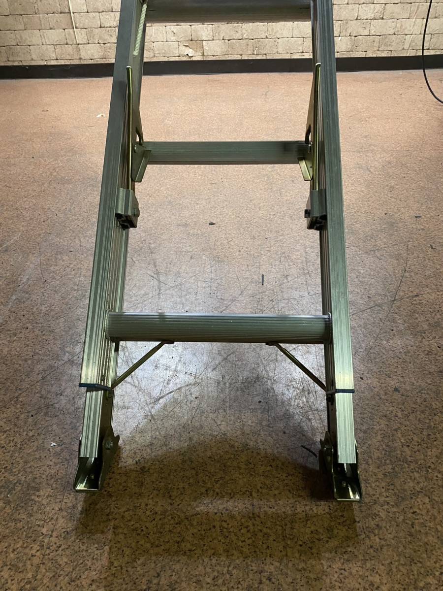 【目立った傷や汚れなし】引取り可 長谷川工業 2連はしご HC2-81 ハセガワ アルミ合金製伸縮形はしごD-10 脚立 業務用 家庭用 重量17.7kg 全長7m85cm DIYの落札情報 ...