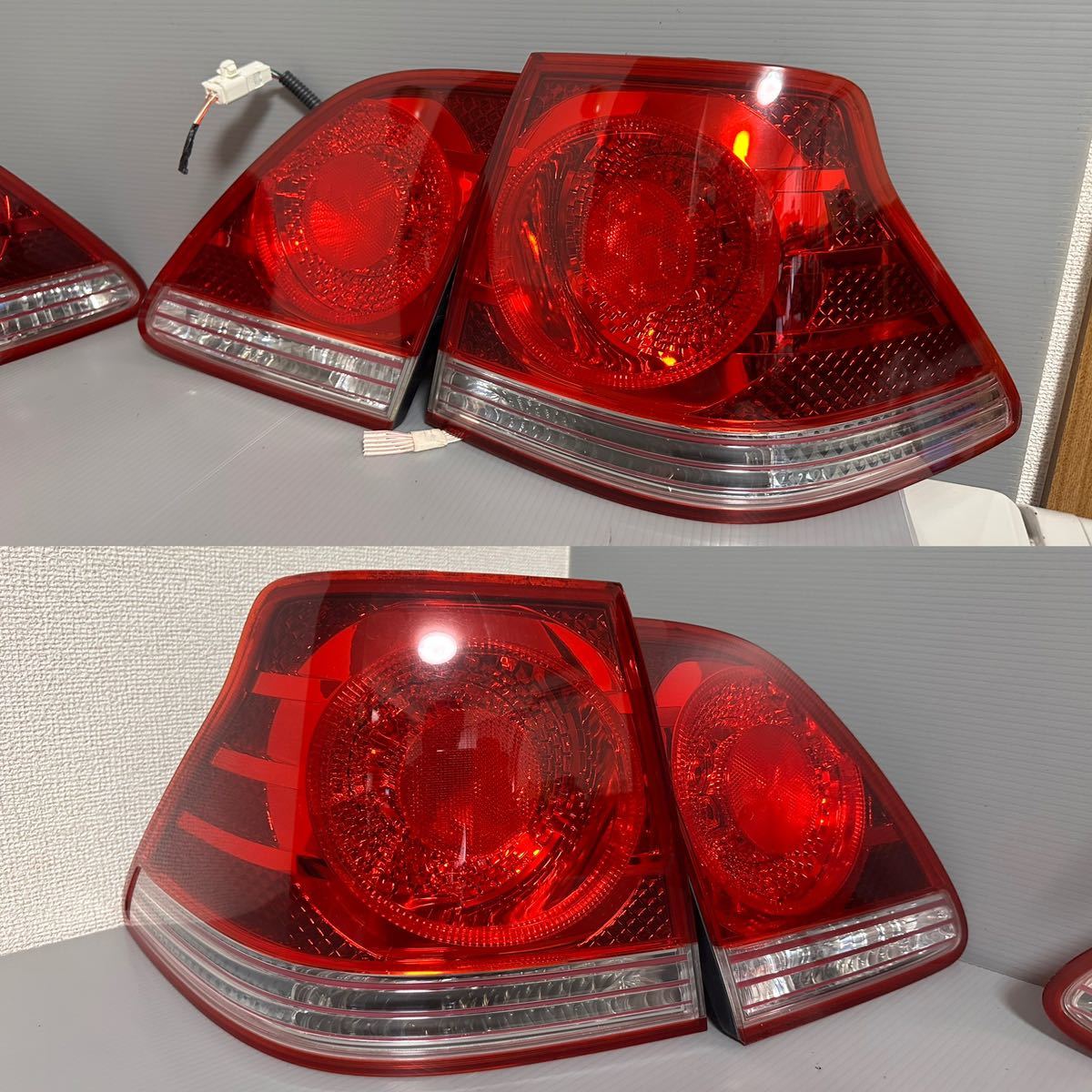 【やや傷や汚れあり】トヨタ純正 Grs180 Grs181 Grs182 Grs184 クラウン アスリート テ ールライト セット
