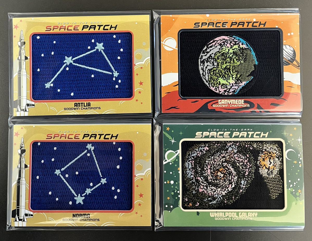 【未使用に近い】2023 UD Goodwin Champions Glow in the Dark Space Patch 4種 GSP-1 ...