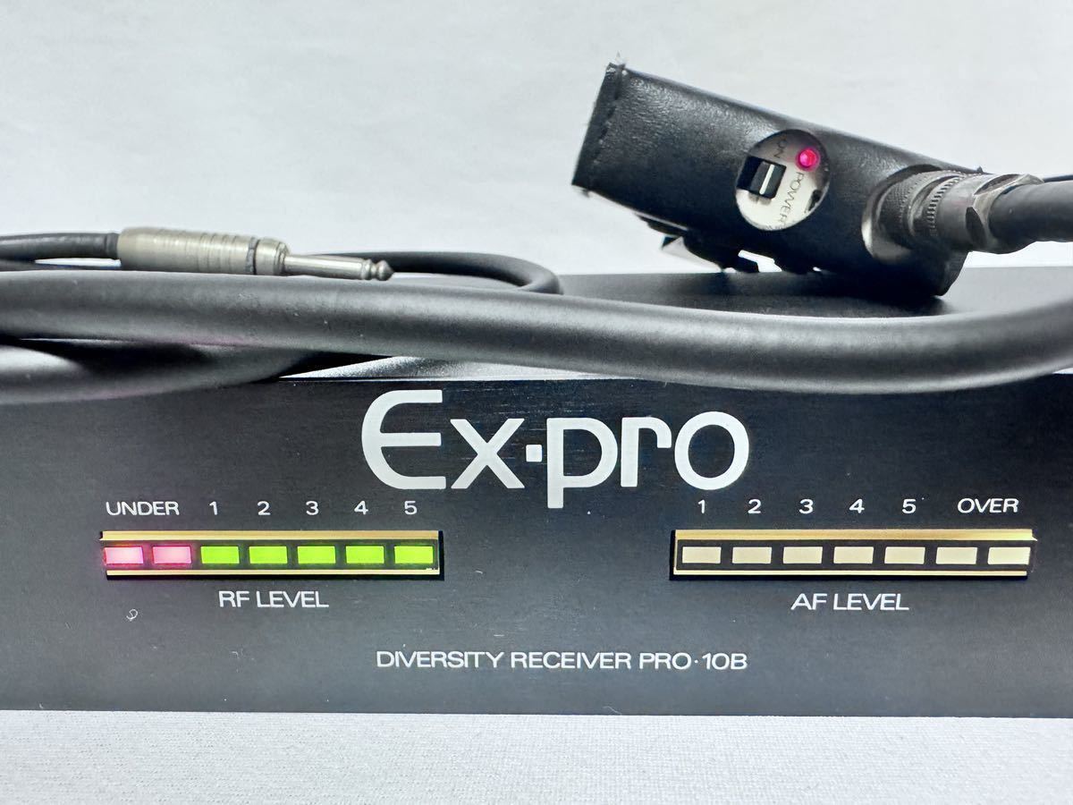 【やや傷や汚れあり】★EX-pro diversity receiver pro 10BとEX-pro vx-80★ワイヤレスシステム★セット ...