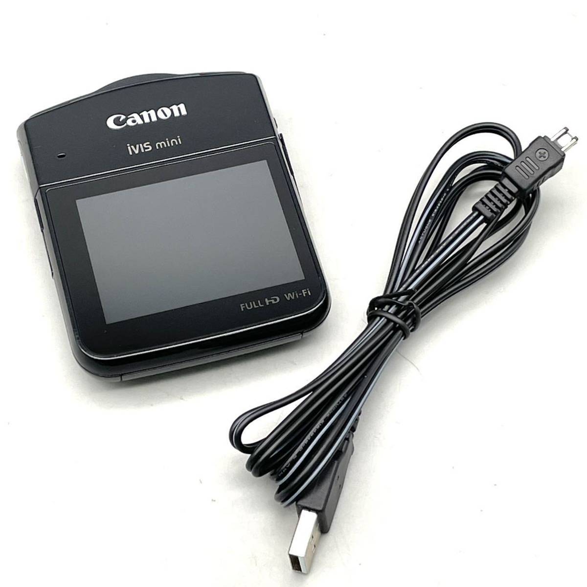 【目立った傷や汚れなし】Canon キャノン iVIS mini デジタルビデオカメラ 本体 黒 ブラック 純正 バッテリー NB-4L 2.7mm F2.8 microSDカード 16GB ...