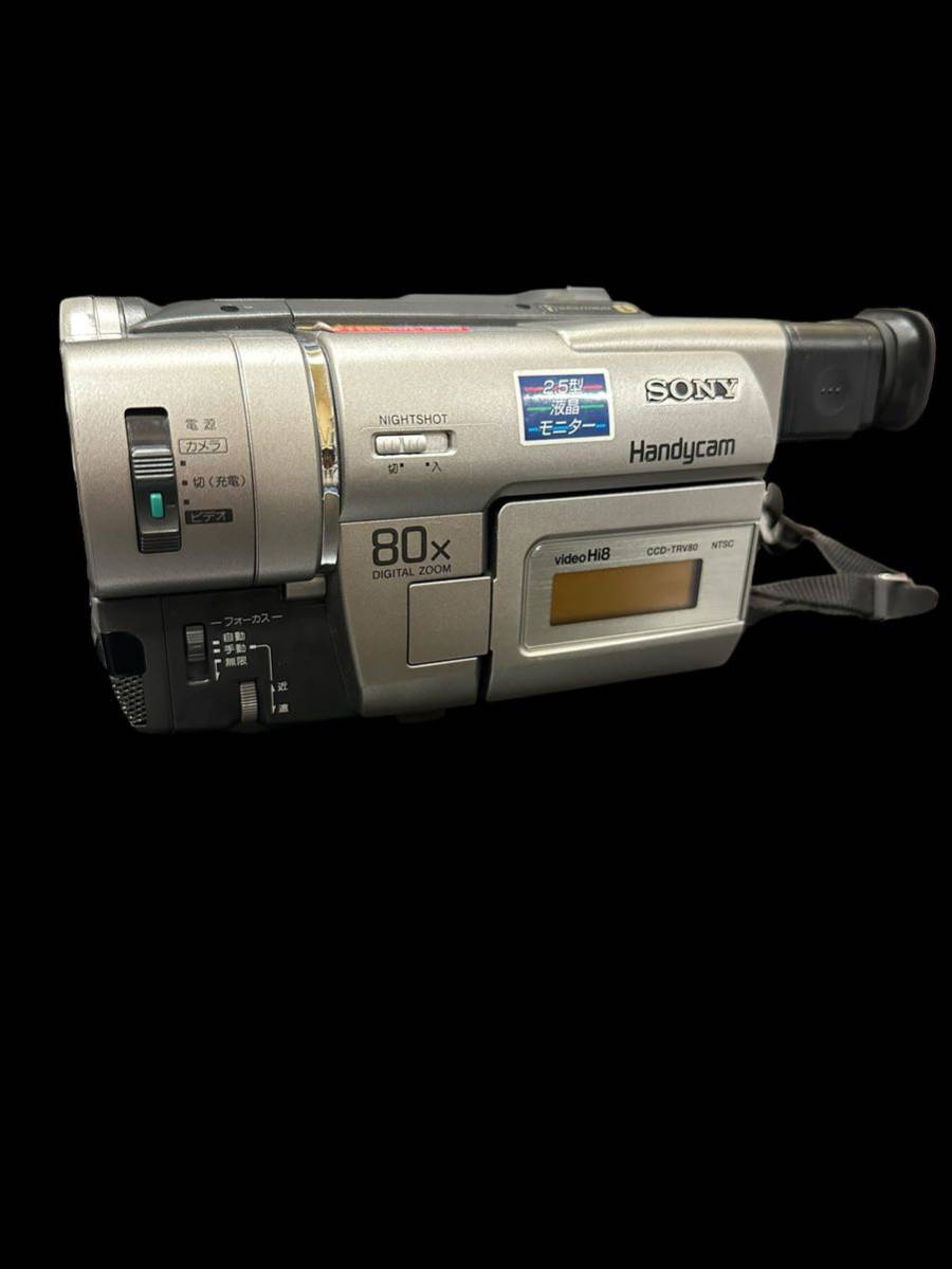 【目立った傷や汚れなし】SONY ソニー Handycam CCD-TRV80 Video Hi8 ビデオ カメラ レコーダー バッテリー ...