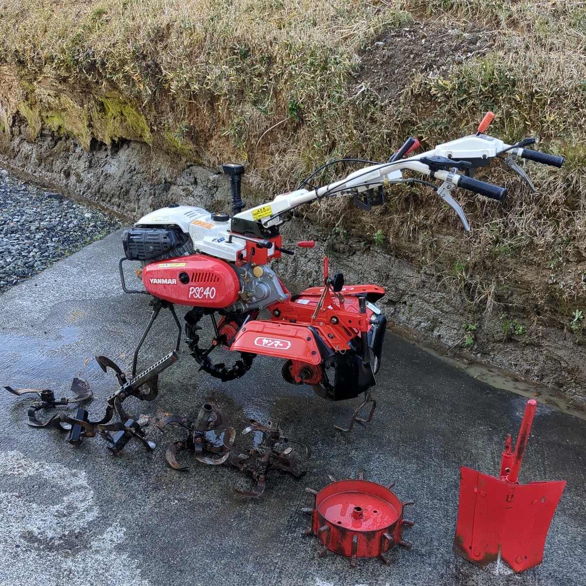 秋田 ヤンマー 管理機 PSC4B ガソリン 4馬力 フィンガースタート ふらみんご 畝立て 耕運機 耕転機 一輪 正転 逆転 培土器 中古品の落札情報詳細 - ヤフオク落札価格検索 オークフリー