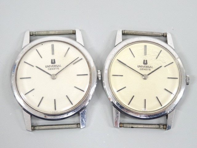 【やや傷や汚れあり】ジャンク 2点セット まとめて UNIVERSAL GENEVE ユニバーサルジュネーブ 842136 手巻き ボーイズ ...