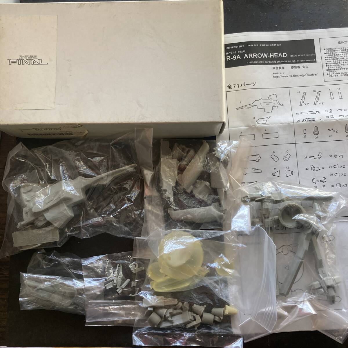 【やや傷や汚れあり】伊世谷 大士 R-TYPE R-9A ARROW-HEAD アローヘッド ガレージキット 13B SPECTER'S ...
