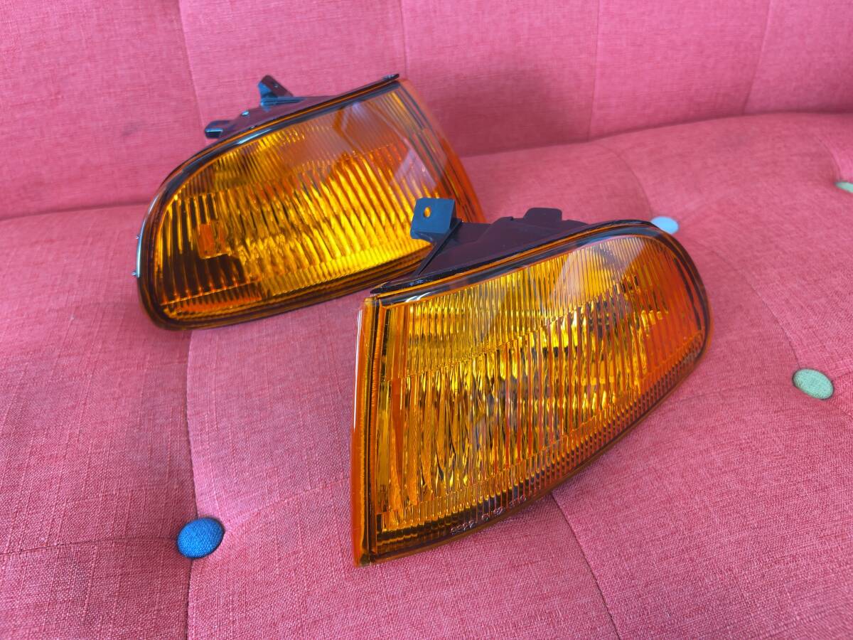 【未使用】DEEPSRACING★新品EG6シビックSiRオレンジコーナーレンズ左右セットアンバー★②検)EG3 EG4 EG5 EJ1 USクーペ EG7 EG8 EG9 フェリオ B16A ...