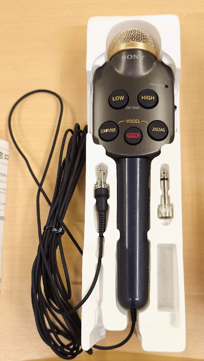 【目立った傷や汚れなし】美品 動作確認済 SONY ECM-V1 マイク ボイスチェンジャー マイクロホン バラエティ 昭和 レトロ カラオケ ...