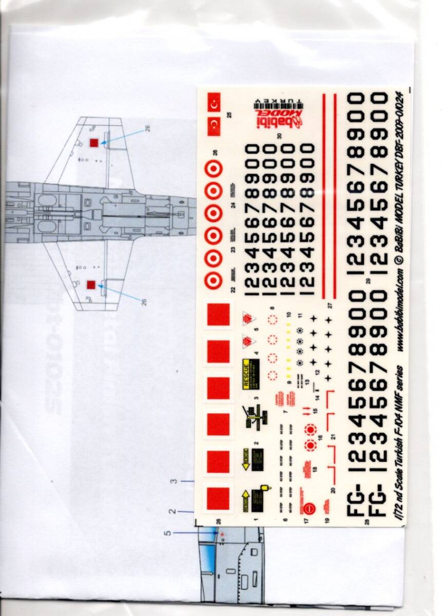 【未使用】1/72 babibi MODEL バビビモデル : Dbt-01024 F-104G Starfighter Natural Metal Finish Turaf Decal ...