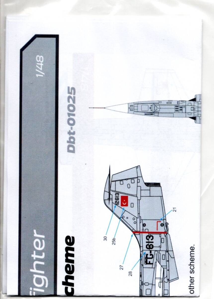 【未使用】1/72 babibi MODEL バビビモデル : Dbt-01024 F-104G Starfighter Natural Metal Finish Turaf Decal ...