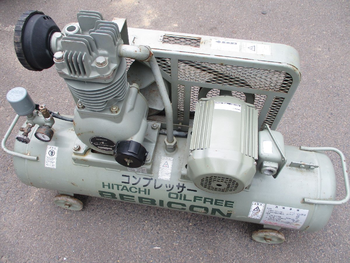 【傷や汚れあり】240420[8]＊日立/HITACHI＊エアコンプレッサー/Air Compressor/小型空気圧縮機/BEBICON/空気タンク70L/現状/引取可の落札情報詳細 ...