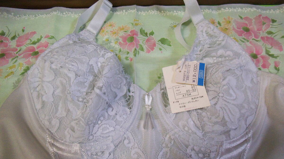 【未使用】薄い水色？ ワコールWacoal 花柄ボディスーツ クロッチ開閉 新品 保管品 未使用品 A75M 当時定価タグ付き レトロの落札情報詳細 - ヤフオク落札価格検索 オークフリー