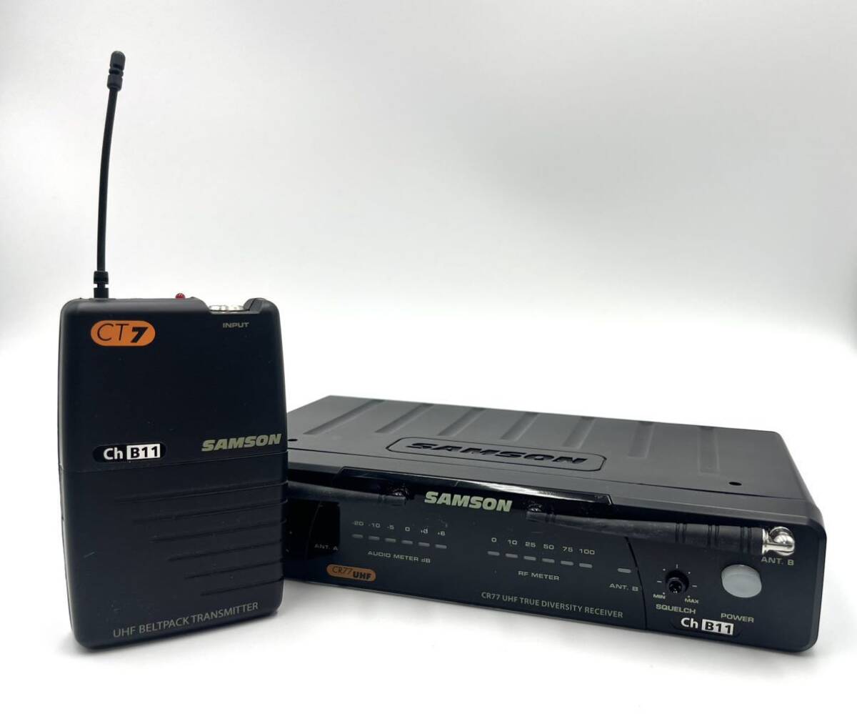 【やや傷や汚れあり】SAMSON サムソン サムスン CR77 レシーバー CT7 BELTPACK TRANSMITTER トランスミッター ...