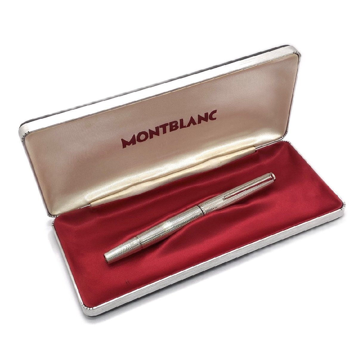 【やや傷や汚れあり】1円スタート MONTBLANC モンブラン No.1266 万年筆 ペン先 750 K18 18K 本体 SV925 シルバー ヴィンテージ ステーショナリー 筆記未確認 ...