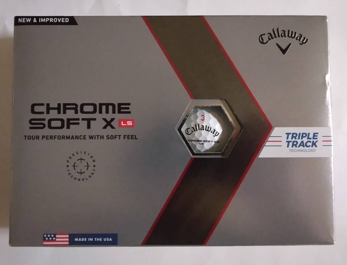 【未使用】【外箱傷有】送料無料 新品 1ダース 12球 ゴルフボール キャロウェイ 2022 CHROME SOFT XLS クロムソフト ...