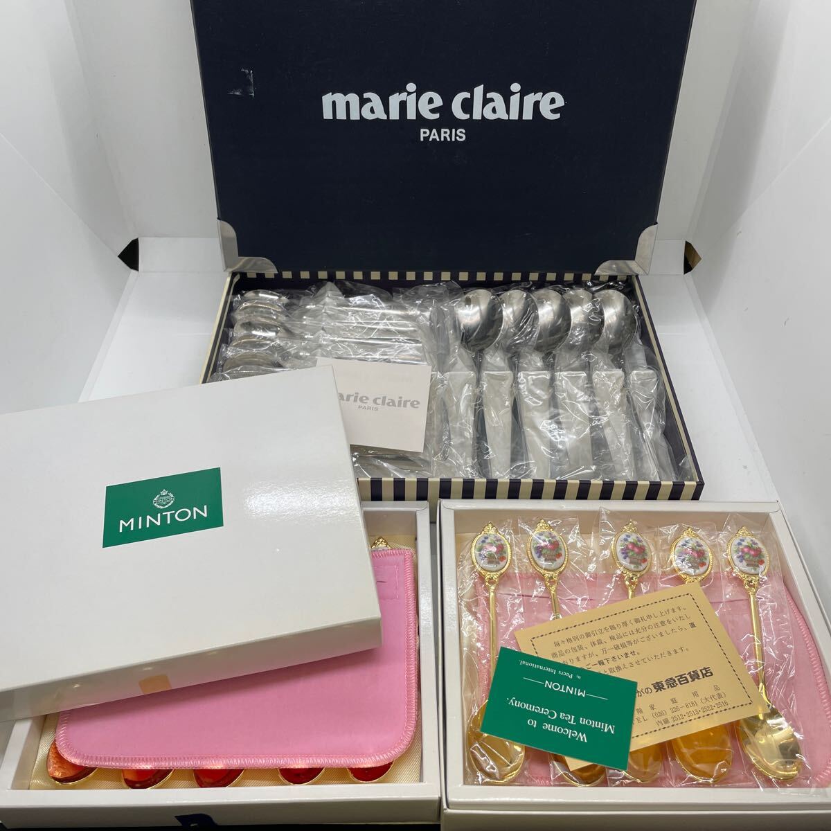 【未使用】錬A#170 ブランド カトラリーセット MINTON ミントン marie claire マリ・クレール スプーン フォーク ...