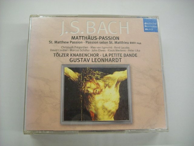 【傷や汚れあり】[3CD] J.S.BACH バッハ / マタイ受難曲 BWV244 / グスタフ・レオンハルト指揮、ラ・プティット・バンド / BMG BVCD-38121-23 ...