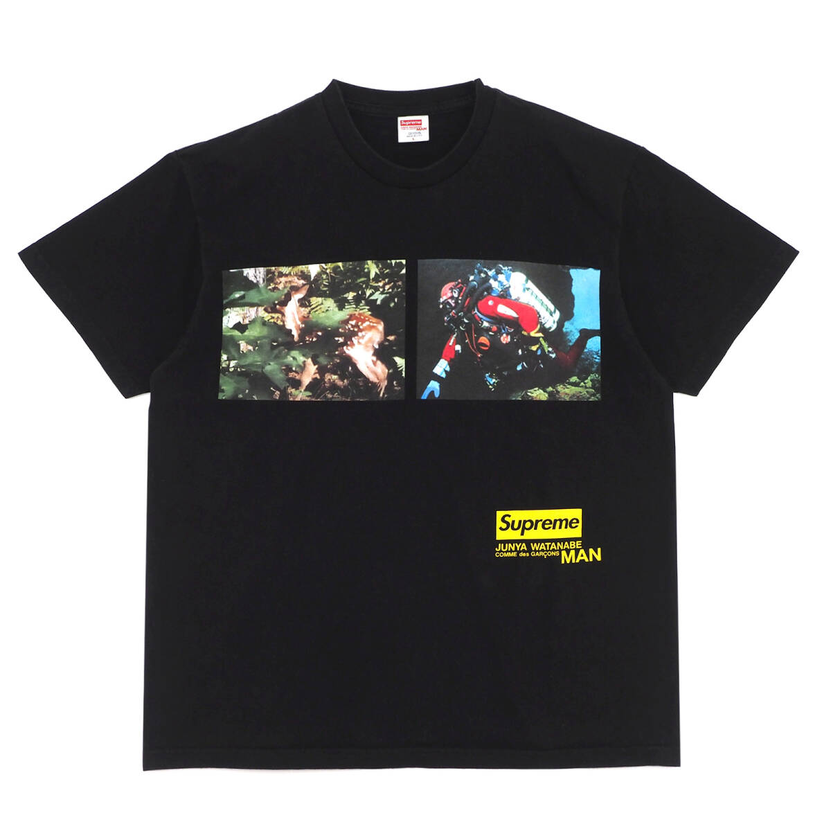 【やや傷や汚れあり】Supreme/JUNYA WATANABE COMME des GARCONS MAN Nature Tee 黒L シュプリーム/ジュンヤワタナベ コム デ ギャルソン ...