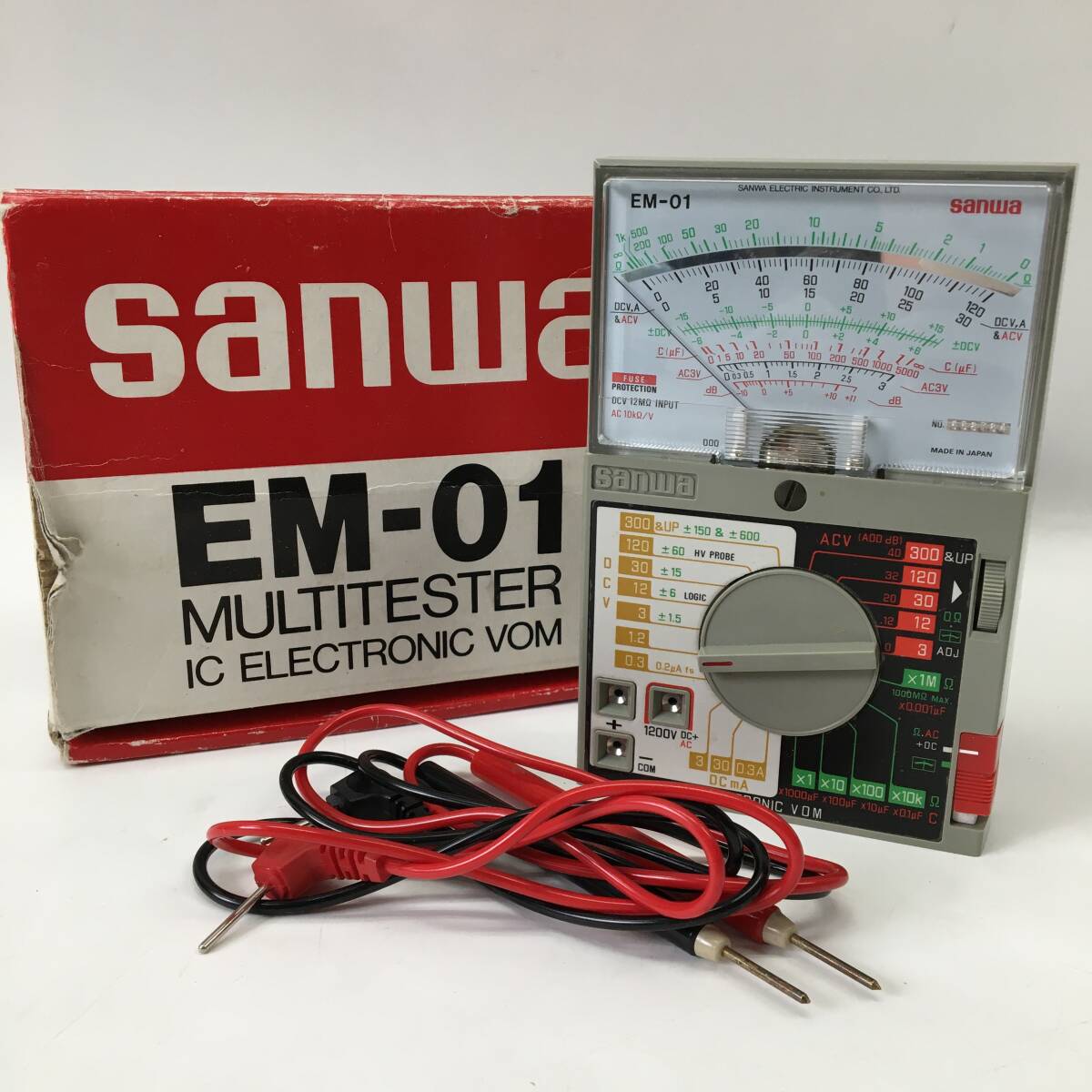 【目立った傷や汚れなし】sanwa サンワ ICマルチテスター EM-01 MULTITESTER IC ELECTRONIC VOM 24g ...