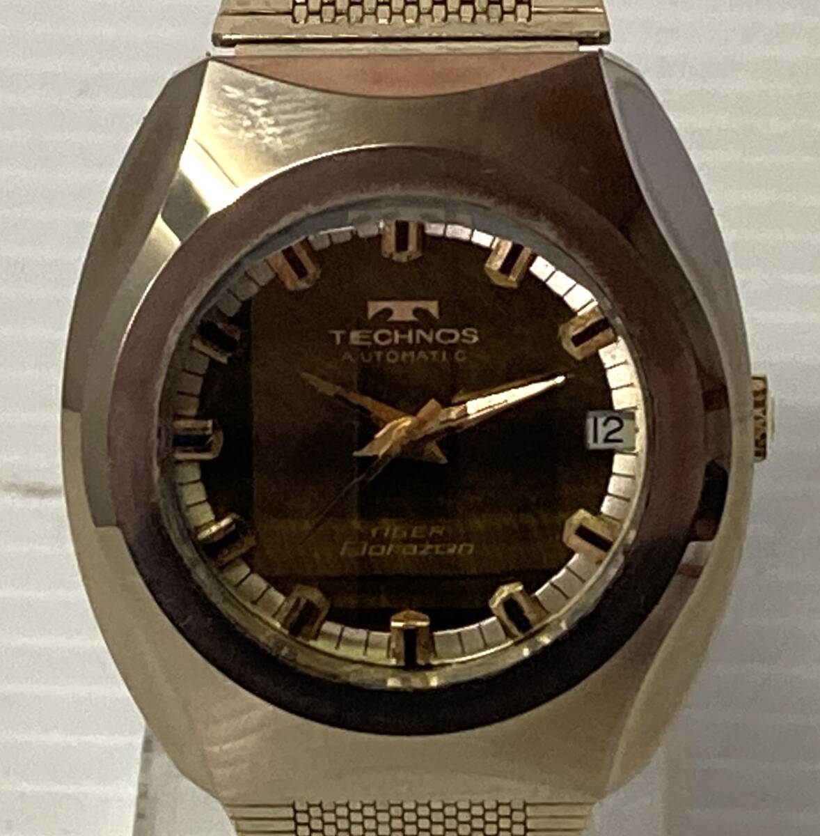 【傷や汚れあり】★Technos/テクノス TIGER BORAZON ボラゾン メンズ腕時計 自動巻き カットガラス 0725SAの落札情報 ...