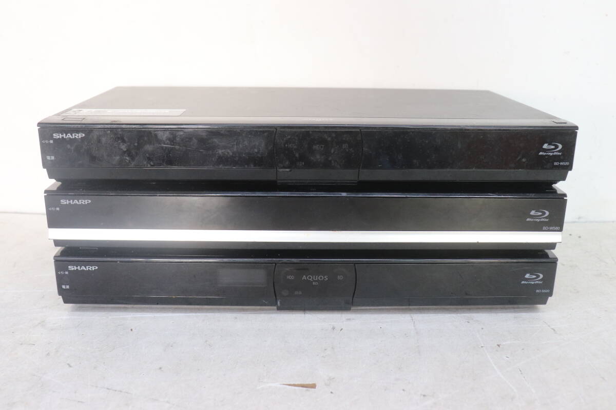 【やや傷や汚れあり】Y12/064 シャープ SHARP AQUOS BD-W580/BD-S520/BD-W520 ブルーレイディスク HDD/BDレコーダー 3台セット 現状品の落札情報 ...