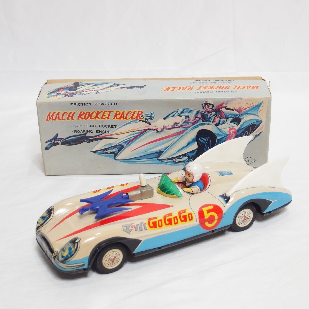 【傷や汚れあり】アオシン ASC製 Mach Rocket Racer マッハ号 元箱付き 完品 1960年代（マッハ Go Go Go ...