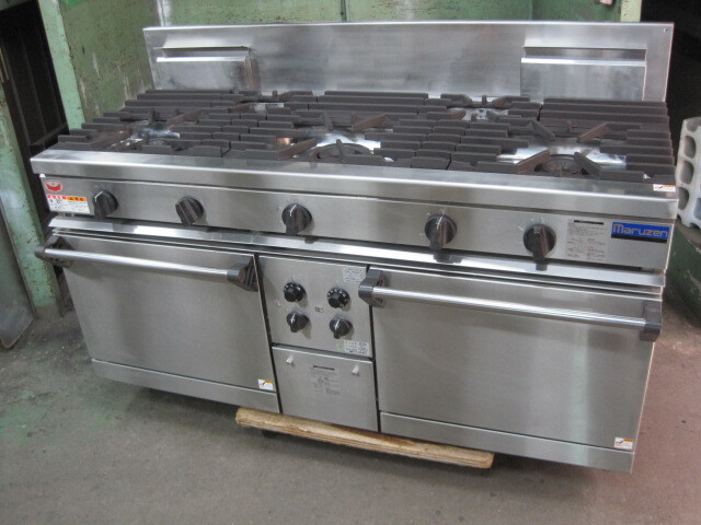 【やや傷や汚れあり】2022年製 保証付【マルゼン】【業務用】【中古】 ガスレンジ RGR-1565D* 都市ガス ...
