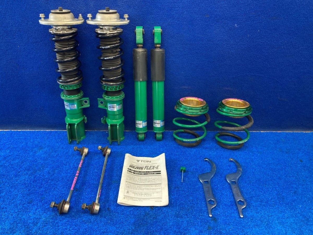 【やや傷や汚れあり】スズキ MH23S ワゴンR 社外 TEIN テイン FLEX-K フレックスK フルタップ 全長式 車高調 減衰調整付き 1台分 セット 検) HE22S アルトラパンの ...