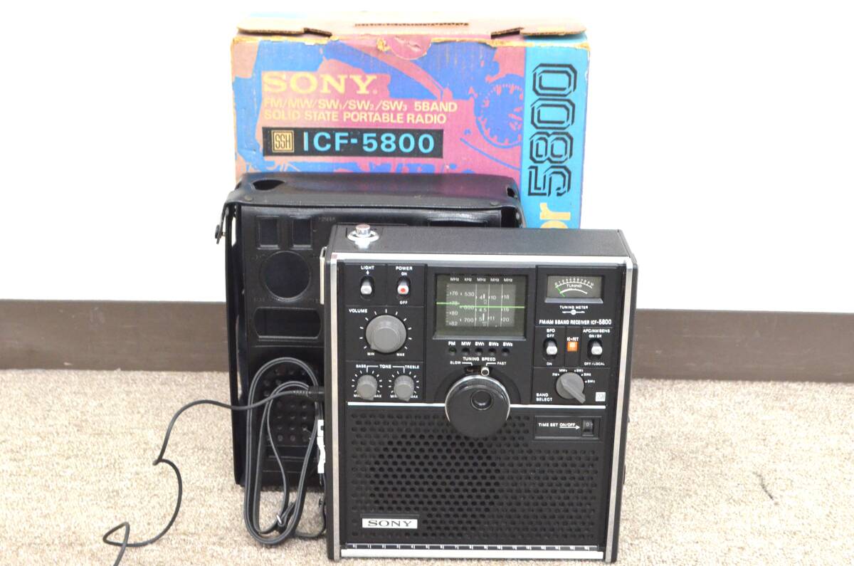 【やや傷や汚れあり】B 通電OK SONY ソニー ICF-5800 Skysensor スカイセンサー FM/MW/SW1/SW2/SW3 5バンド ラジオ 無線機器 箱付 の落札情報詳細 ...